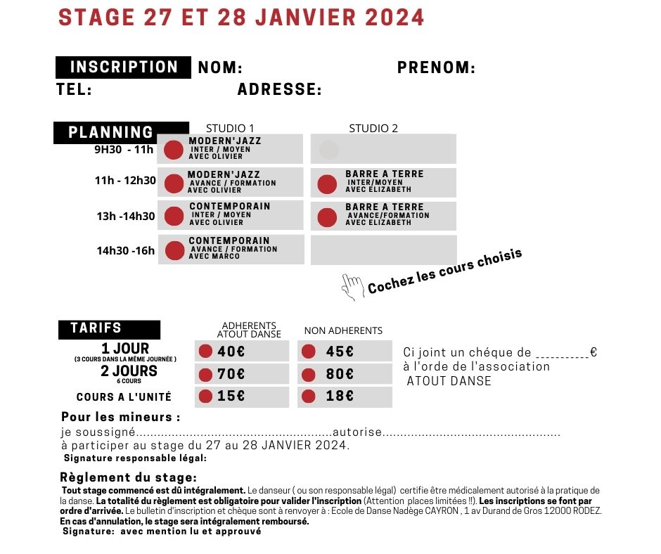 Stages - CND Confédération Nationale de Danse
